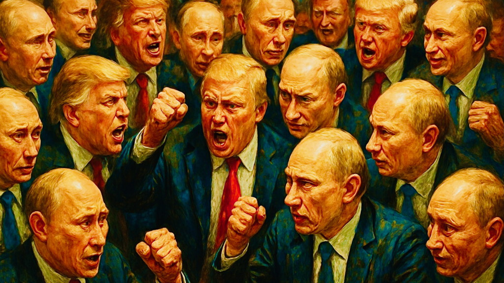 Hat US-Präsident Donald Trump nur mit einem Double von Wladimir Putin ...